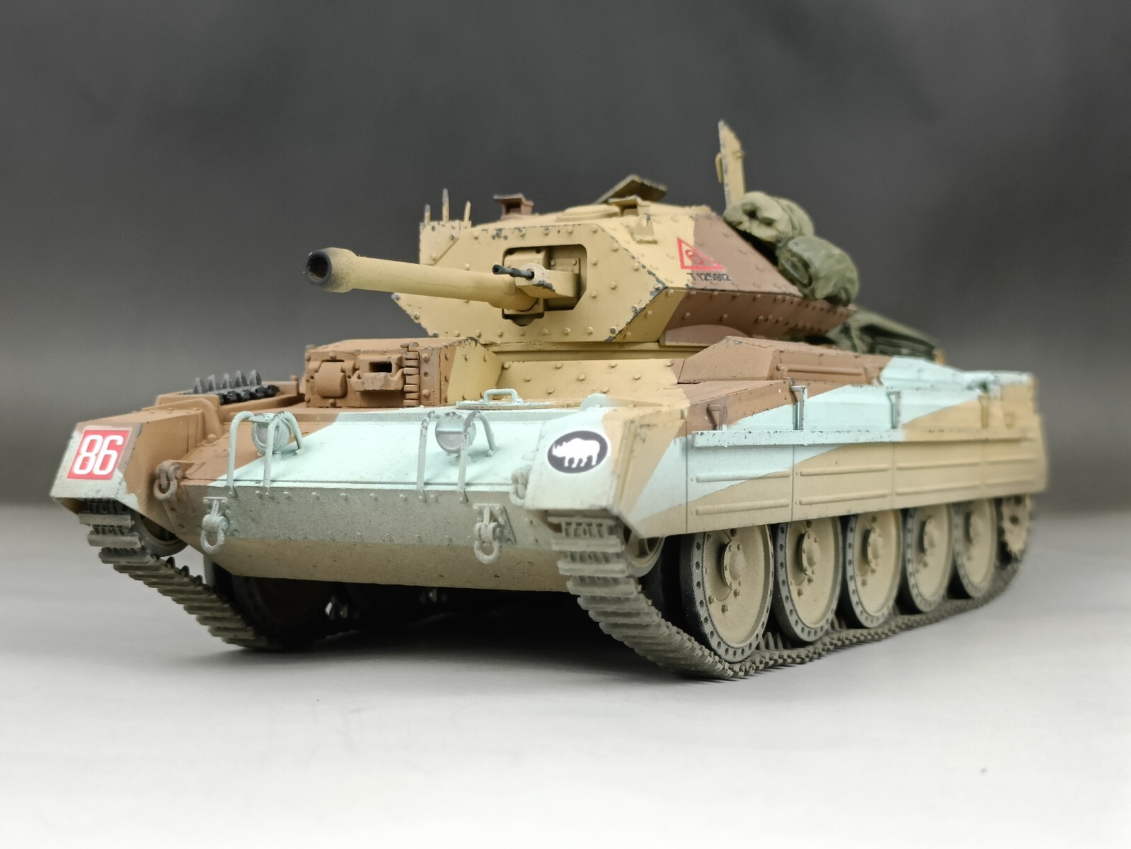 1/35 Built WWII British Crusader Mk.III North Africa Tank Model w/Metal ...