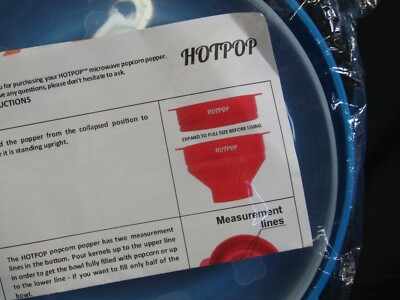 Original Hotpop Microwave Popcorn Popper, Collapsible Bowl | eBay