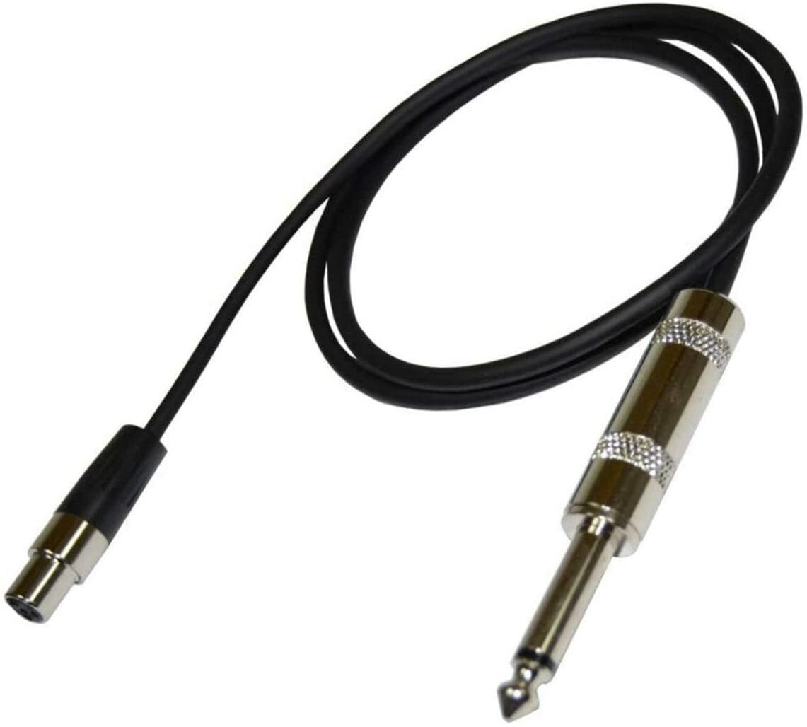 HQRP 4-Pin Mini TA4F to 1/4" Connector Instrument Cable for Shure WA302 ...