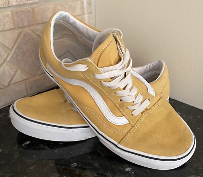 VANS Off The Wall Old Skool Skate Sneakers Yellow Gold 751505 Men 8.0 ...