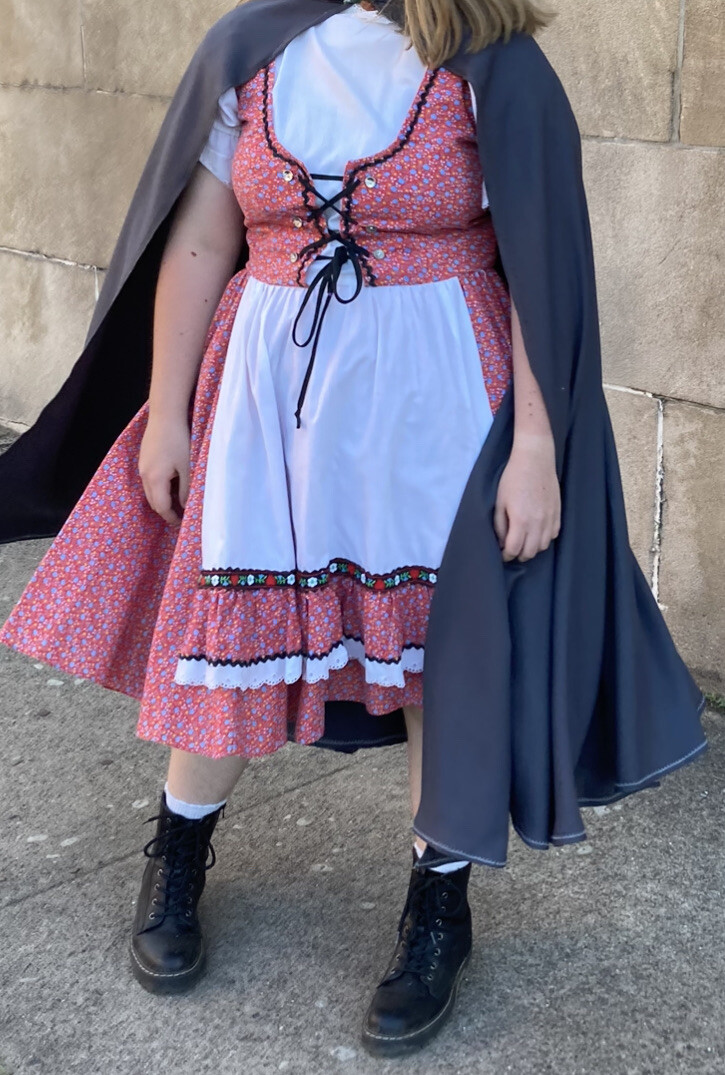 14 Dutch Swiss Square Dance Dress modest German barmaid dirndl medieval ...