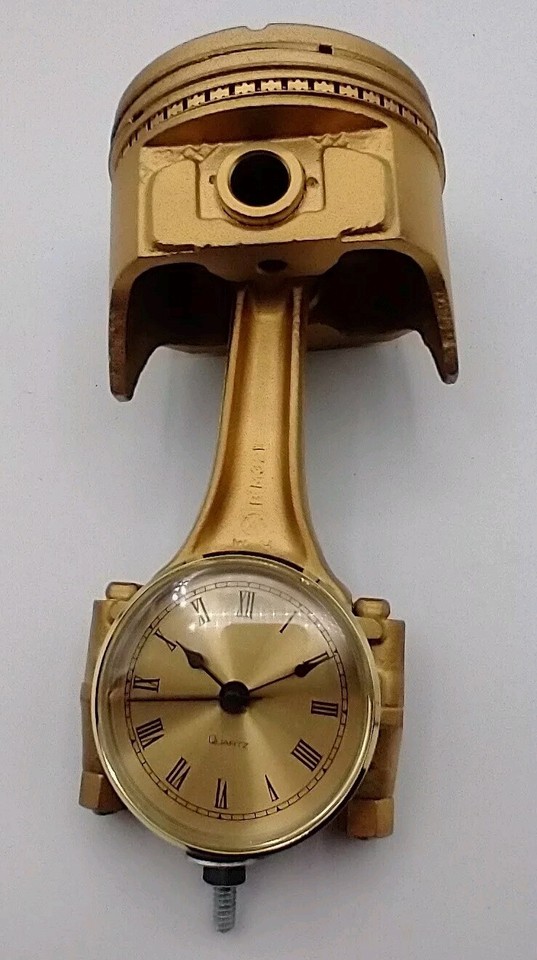 8" Custom Metal Piston Clock / Trophy Top Man Cave Auto Shop | eBay