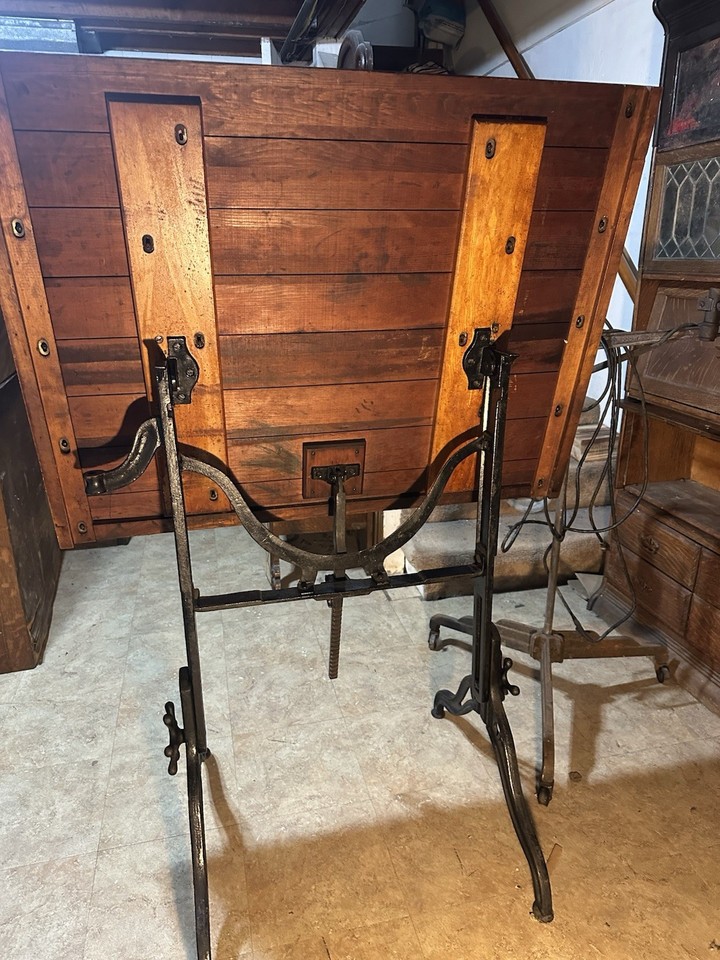 Antique cast-iron drafting table | eBay