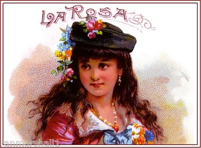 La Rosa Beautiful Woman Vintage Cigar Tobacciana Box Crate Label Art ...