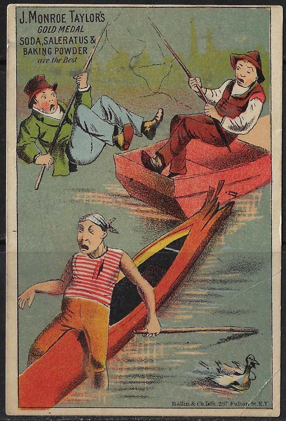 J Monroe Taylors Soda Saleratus & Baking Powder Victorian Trade Card ...