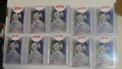 2020 ISAAC PAREDES RC 10 CARD LOT BOWMAN CHROME CERTIFIED AUTOGRAPHED ...