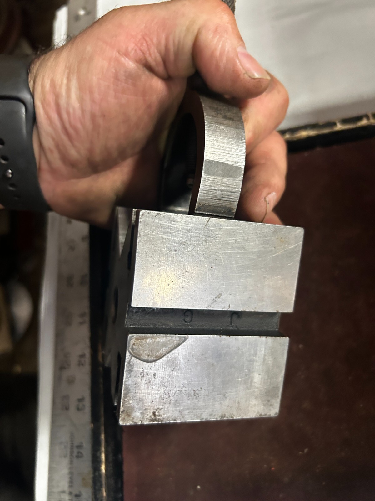 MACHINIST ShX TOOLS LATHE MILL Machinist Unusual Double Sided V Block ...