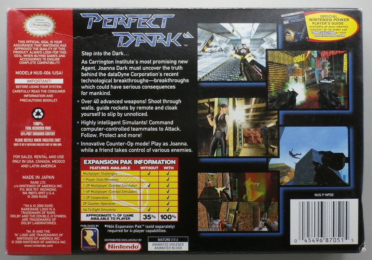Perfect Dark N64 Box