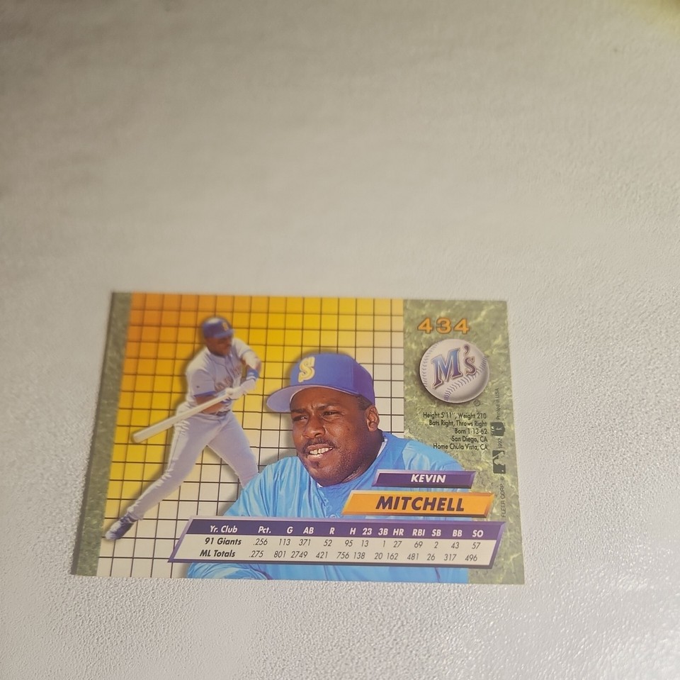 1992 Ultra Kevin Mitchell Seattle Mariners #434 [p] | eBay