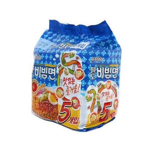 Korean Instant Hot Spicy Noodle PALDO BIBIMMYUN Ramen Ramyeon 5pack Set ...