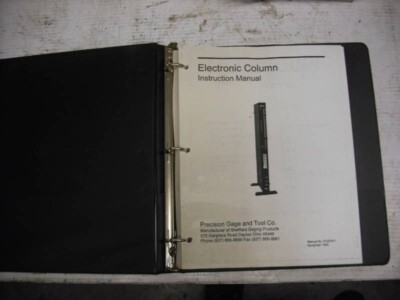 Precision Gage and Tool Co. p/n#61000461 Electronic Column Instruction ...