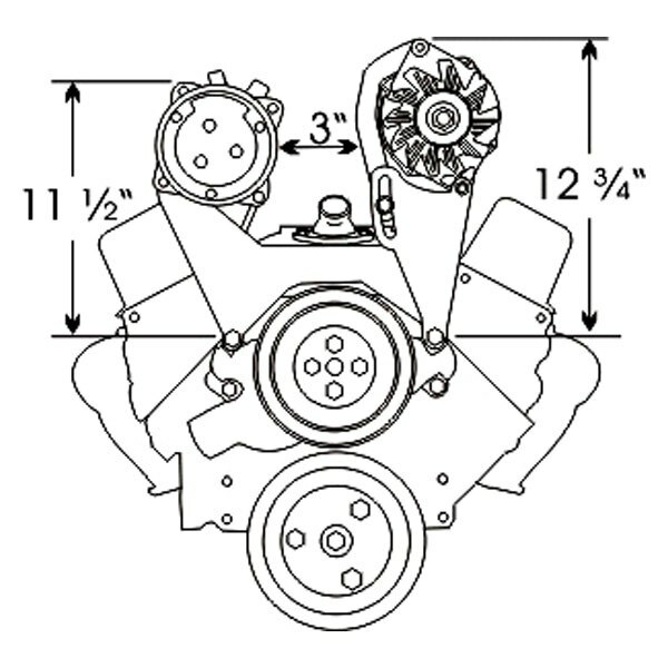 Alan Grove 100R Right High Mount A/C Compressor Mount Kit | eBay