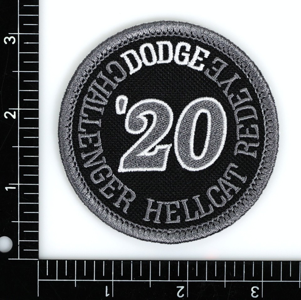 2020 Dodge Challenger Hellcat Redeye Embroidered Patch Black/Dk.Gray ...