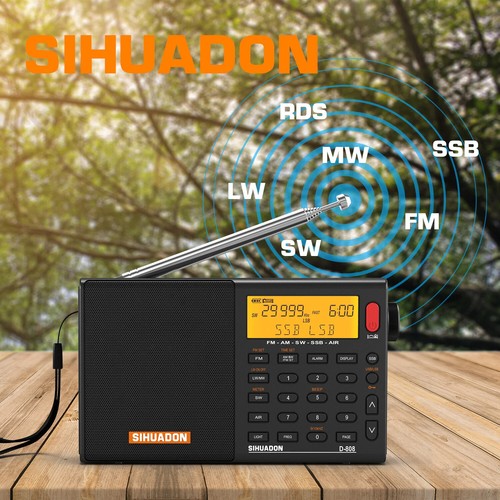SW/MW SSB AIR RDS Full Band Portable Radio with Multifunction Deep ...