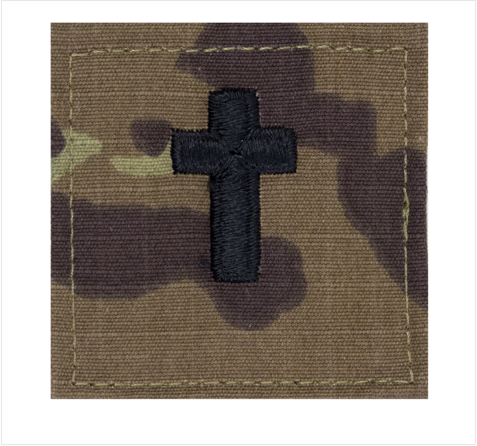 Genuine U.S. ARMY OFFICER BRANCH: CHRISTIAN CHAPLAIN - EMBROIDERED ON ...