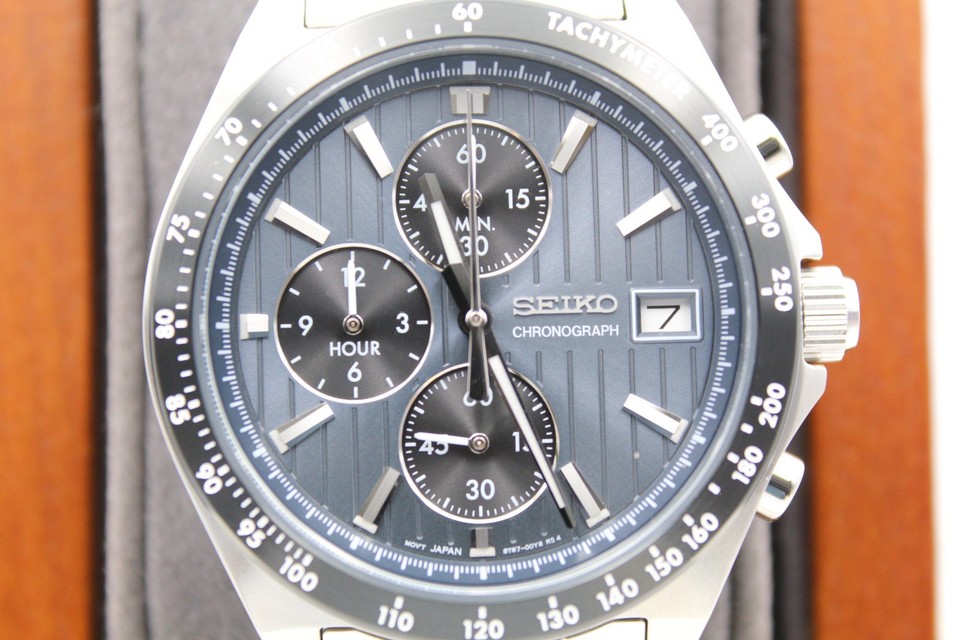 SEIKO SELECTION SBTR041 Stainless Steel Chronograph Quartz Watch 41mm ...