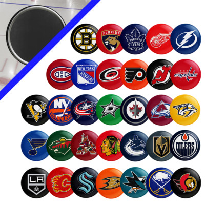 NHL Team Magnets 2.25" FULL SET/ALL TEAMS-Football-Fan-Standings-Fridge ...