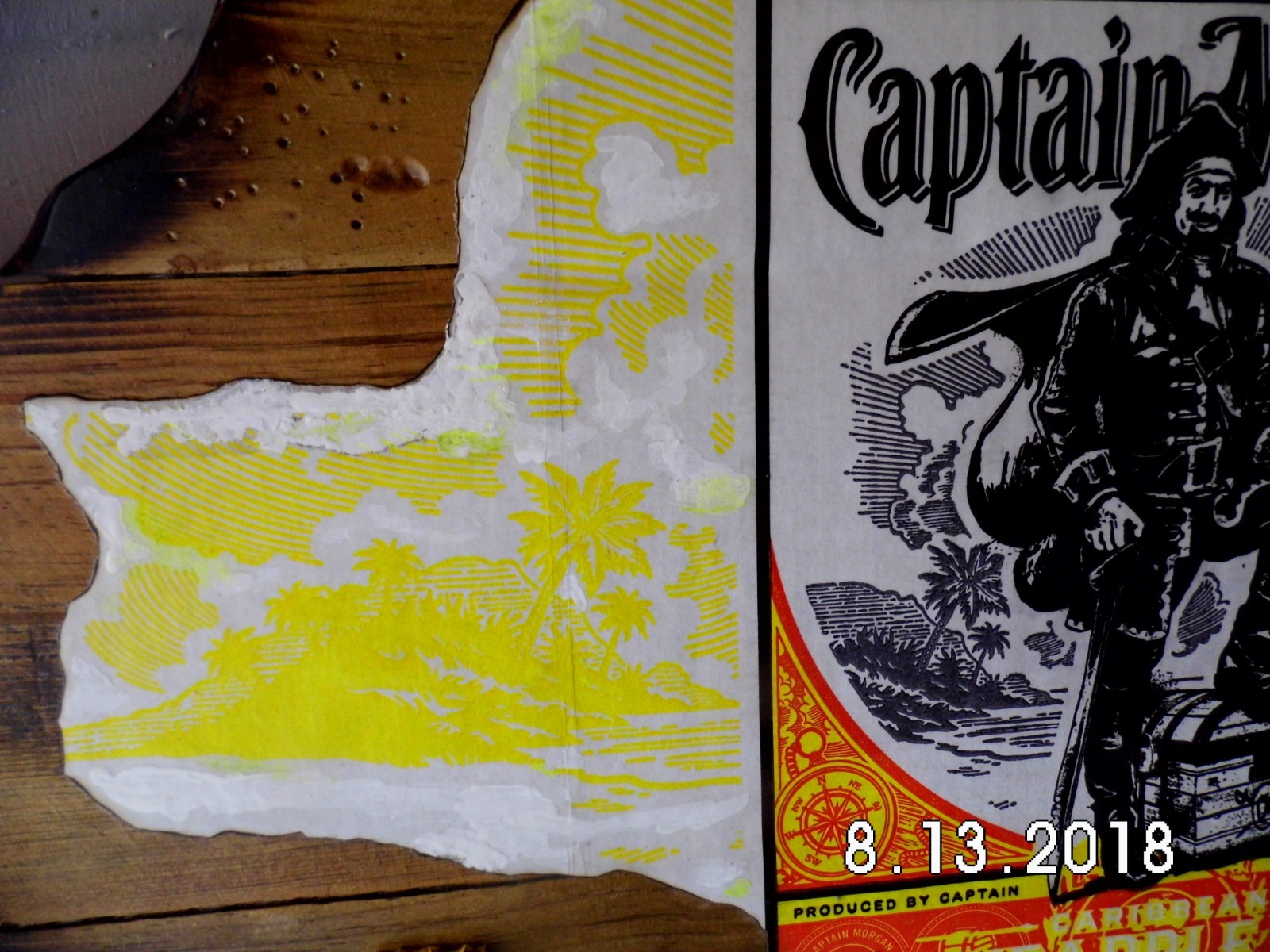 Handmade Wooden Captain Morgan Pineapple Rum Bar Sign/Key Holder 2018 ...