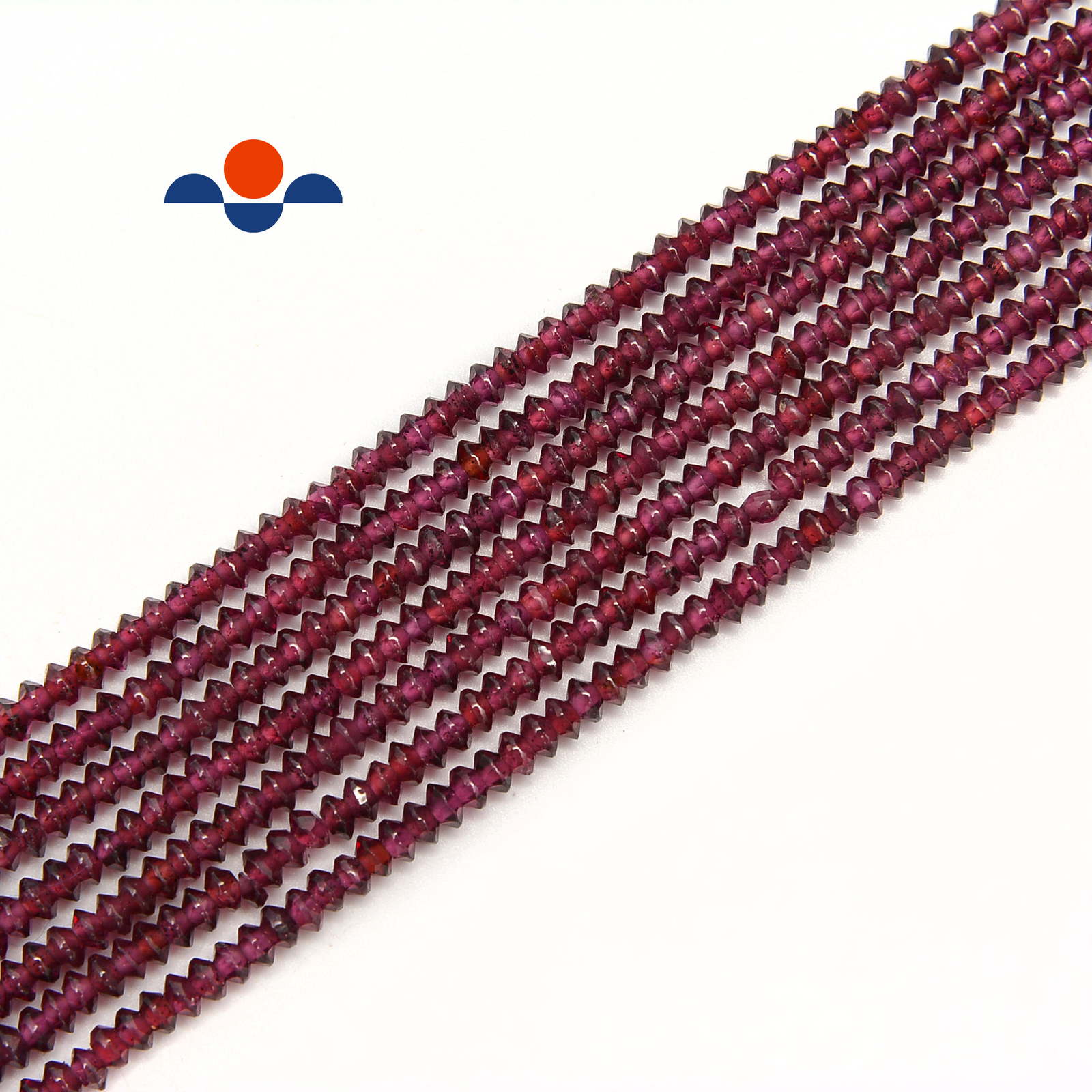 Natural Purple Garnet Faceted Rondelle Disc Beads Size 2x3mm 15.5 ...