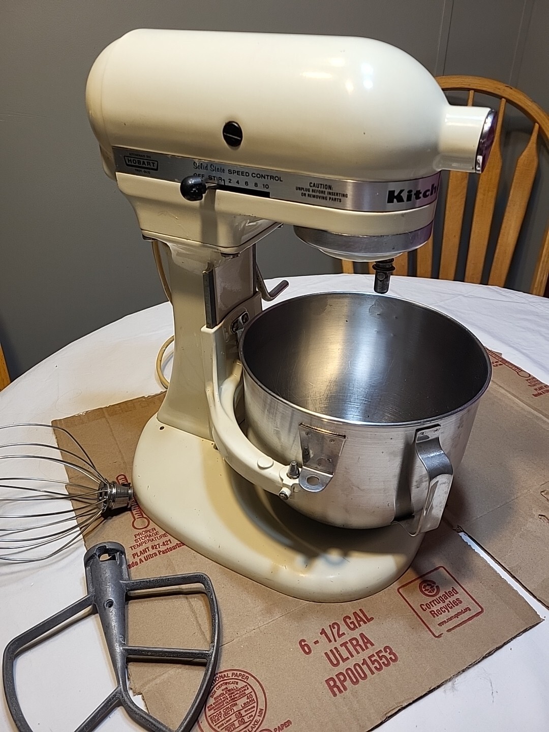 vintage kitchenaid mixer K5ss Heavy Duty Lift Stand 10 Speed With Bowl ...