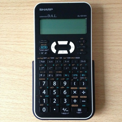 SHARP EL-531XH Electronic Scientific Calculator Advance D.A.L Black w ...