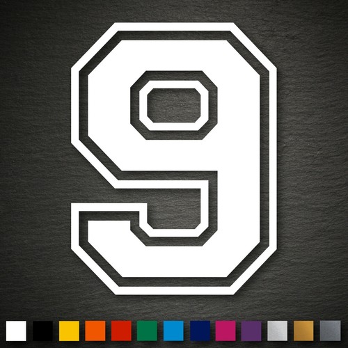 15052 Startnummer Aufkleber 100mm hoch Auto Startnummern Boot | eBay