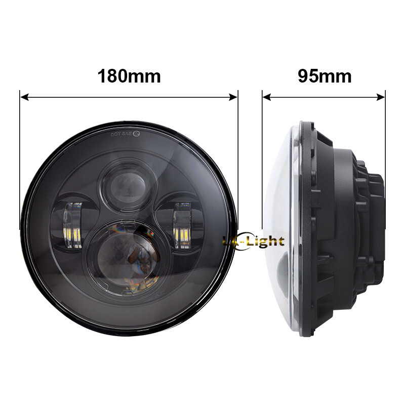 for Ford F1 1948-1952 Pair 7" inch Round LED Headlights Sealed High/LOW ...