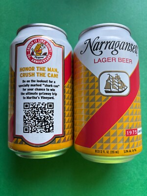 NEW Narragansett Beer 50th Annivesary '75 Retro Label Jaws Can Movie ...