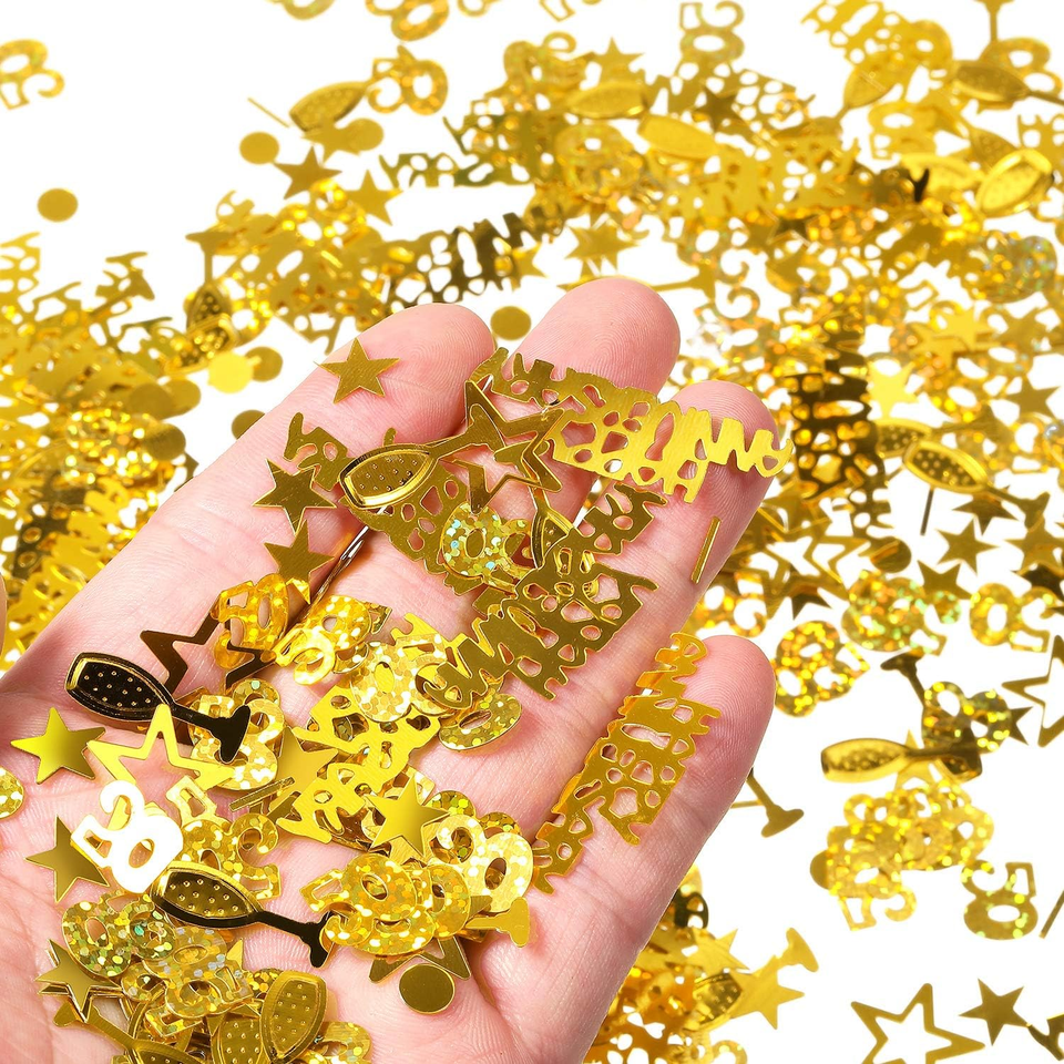 3000 Pcs Gold 50Th Anniversary Confetti Glitter Confetti Table Scatter ...