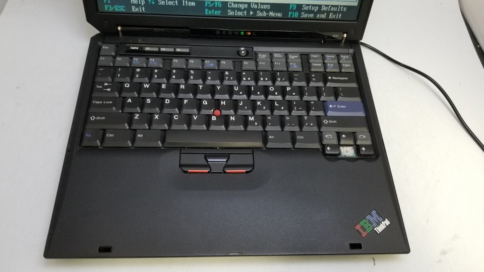 Vintage Lenovo ThinkPad R31 Pentium III-M @1.13GHz 248MB RAM NO HD NO ...