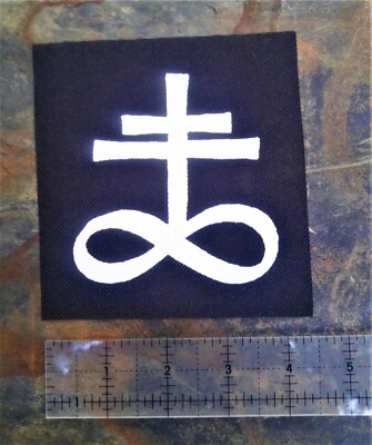 Leviathan Cross Patch - Satanic Pentagram Baphomet Skull Occult Gothic ...