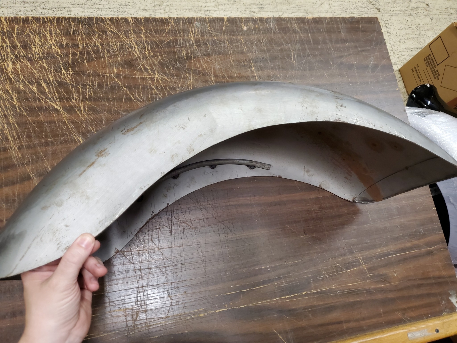 11" Wide Steel Round Top Rear Motorcycle Fender Harley-Davidson Custom ...