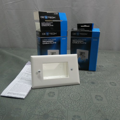 CETECH - LOT OF 2 White Low Voltage Recessed Cable Plates | eBay