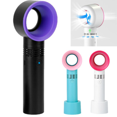 360 ° Mini Hand Held Electric Fan No Leaf Handy Fan Advanced Portable ...