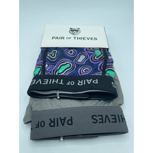 Pair of Thieves Men's Boxer Briefs 2pk Small Purple/Green | eBay