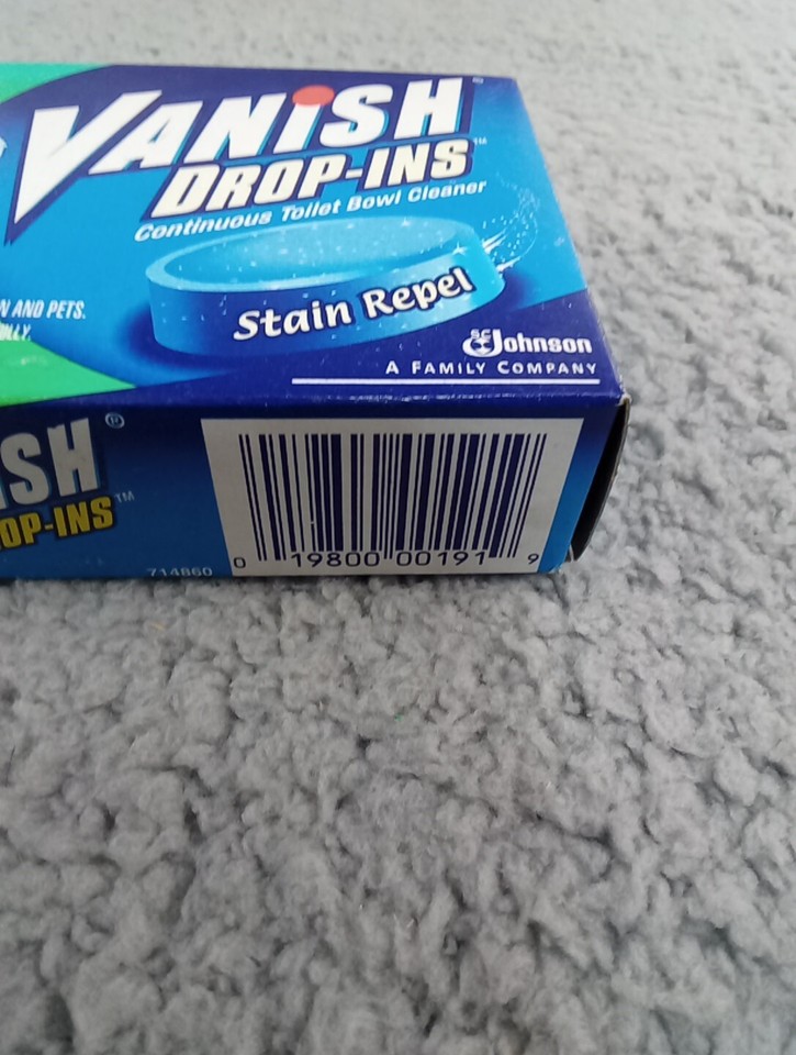Vintage VANISH Drop-Ins Automatic Toilet Bowl Cleaner NEW 1 Tablet ...