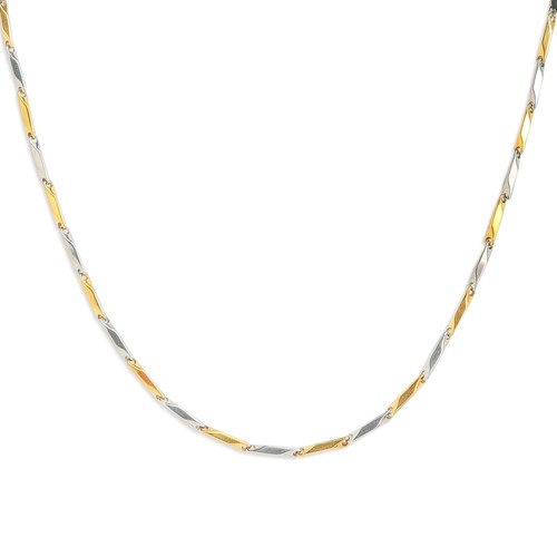 Gold Silver Two Tone Chain Necklace for Women Men, Dainty Simple ...