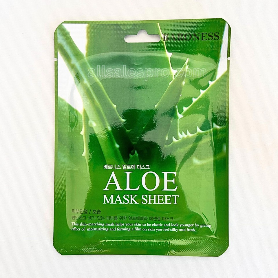 ALOE VERA Facial Mask KOREAN Face mask ELASTIC TRANSPARENT AND HEALTHY ...