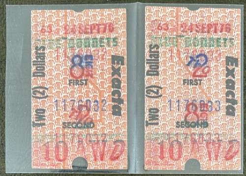 1976 24 SEPT Montreal Blue Bonnet Raceway Lot of 2 Tickets Exacta 8/2 ...