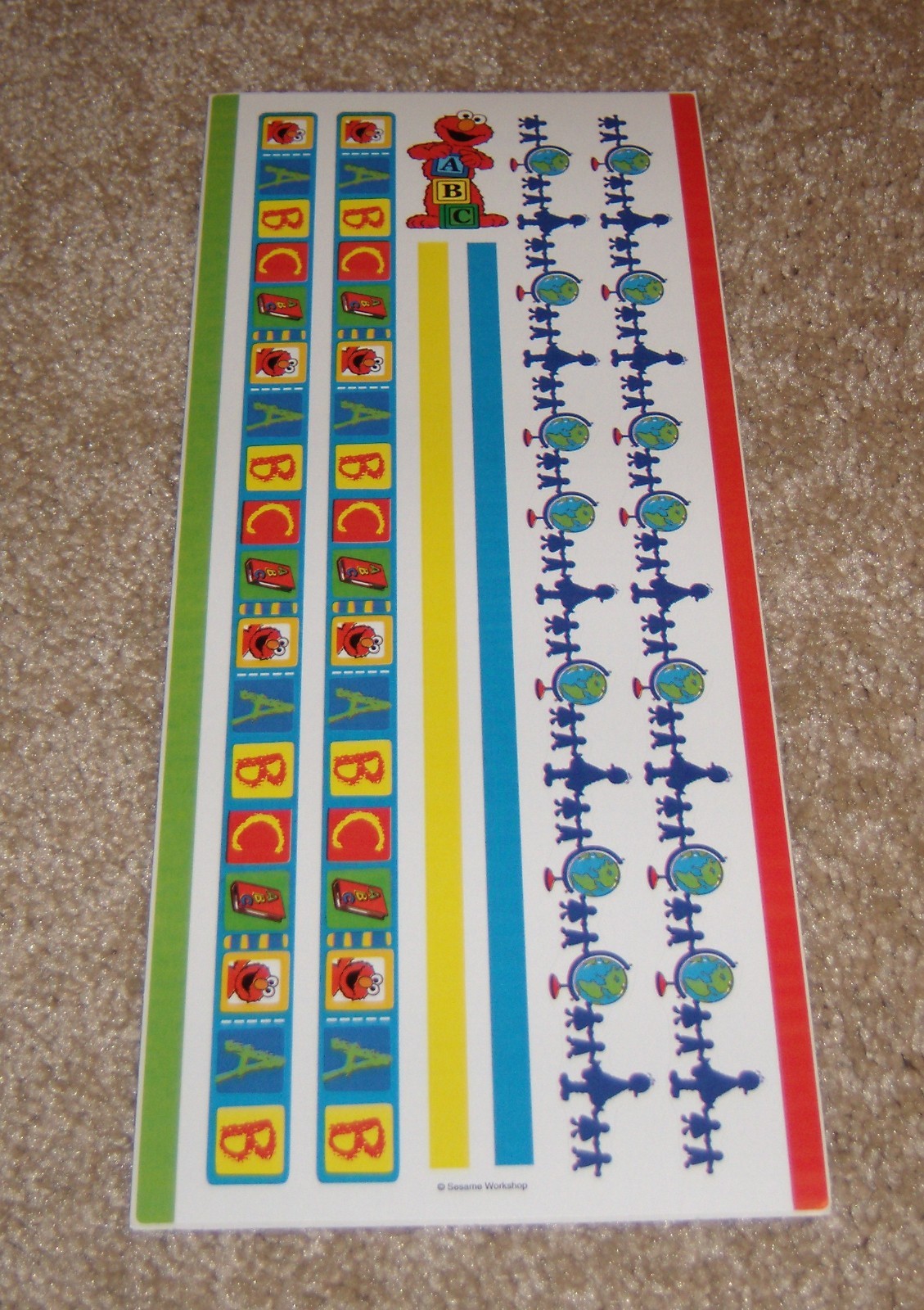 Colorbok Sesame Street Big Sticker (5x12) ~ ABC Borders | eBay