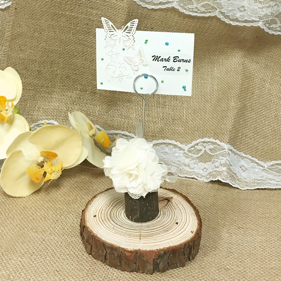 Wrapables Wooden Photo and Placecard Clip Holders for Wedding Table ...