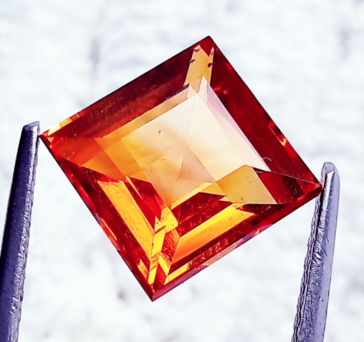 Natural Orange Sapphire Square Shape 6 to 8 Cts Certified Loose ...