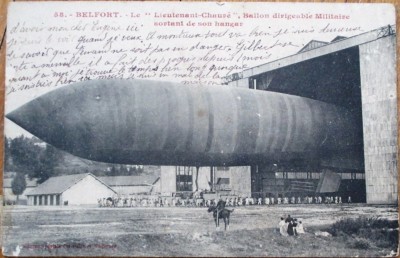 Airship/Dirigible/Blimp 1914 French Aviation Postcard-Lieutenant-Chaure ...