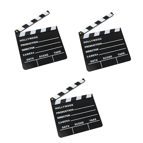 3 Pack New Hollywood Clapboard Clapper Clap Board Movie Sign Director ...