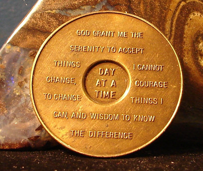 Rare Alcoholics Anonymous Unique Vintage 13 Year AA Medallion ODAT Back ...