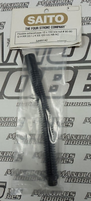 SAITO FLEXIBLE EXHAUST PIPE 15x150 w/a NUT SAI65142 | eBay