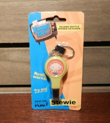 2006 Basic Fun Family Guy Stewie Talking Bottle Opener Keychain New NO ...