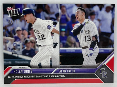 2023 Topps Now #578 Nolan Jones Alan Trejo Colorado Rockies RED ...