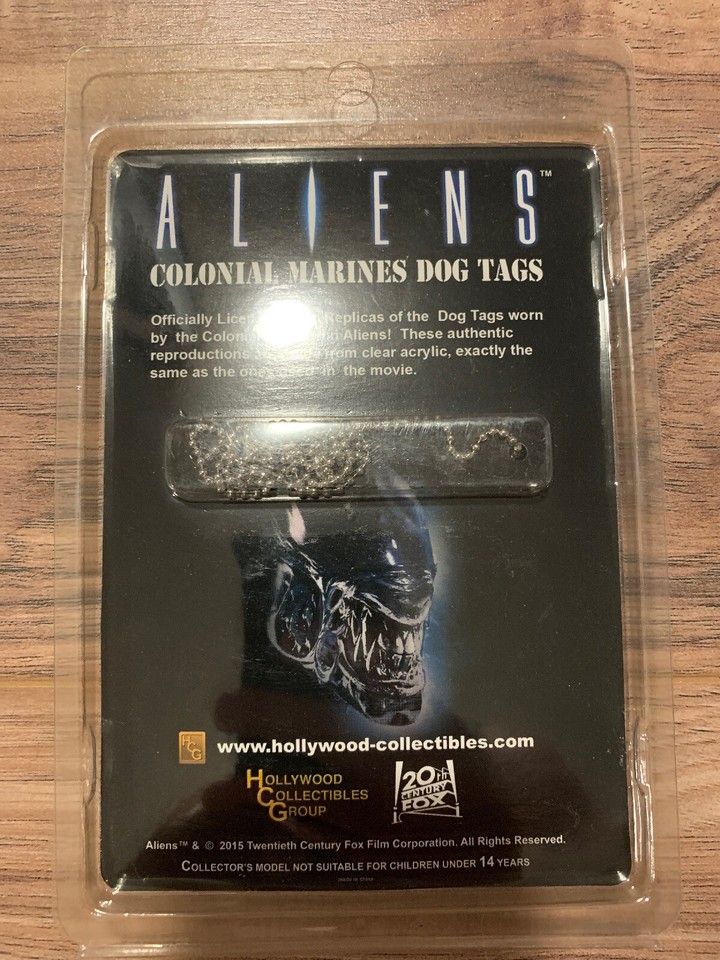 HCG Aliens Wierzbowski Dog Tag Tags Prop Replica NEW SEALED | eBay