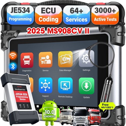 2025 Autel MaxiSys MS908CV II Heavy Duty Truck Scanner Diesel ...